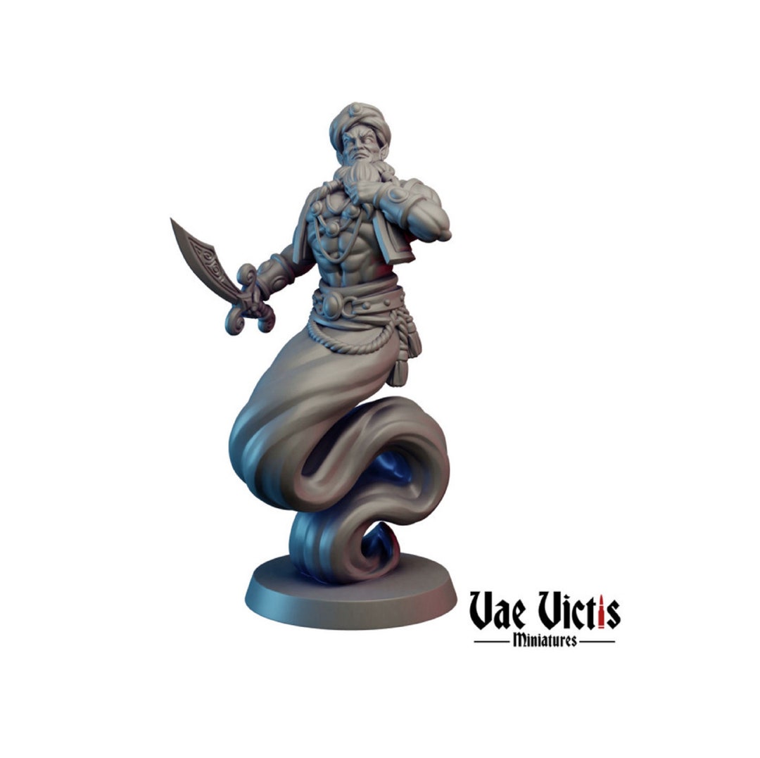 Djinni Saber 3D Printed Miniature for Dungeons and Dragons D&D ...