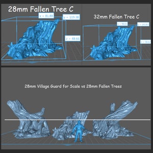 Large Fallen Tree Scatter Terrain Dnd Dungeons and Dragons 28mm/32mm ...