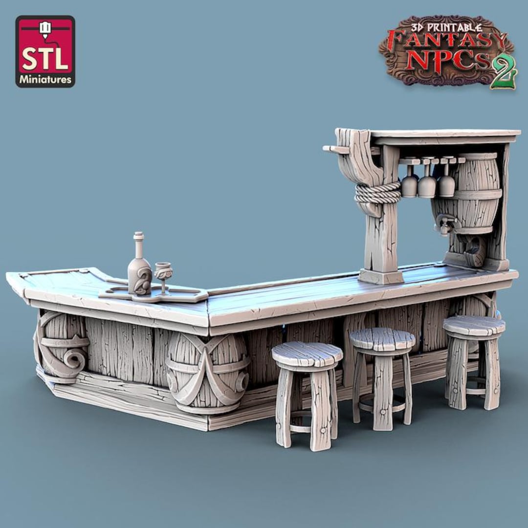 Winemaker Bar Set Dnd Dungeons and Dragons 28mm/32mm Fantasy TTRPG ...