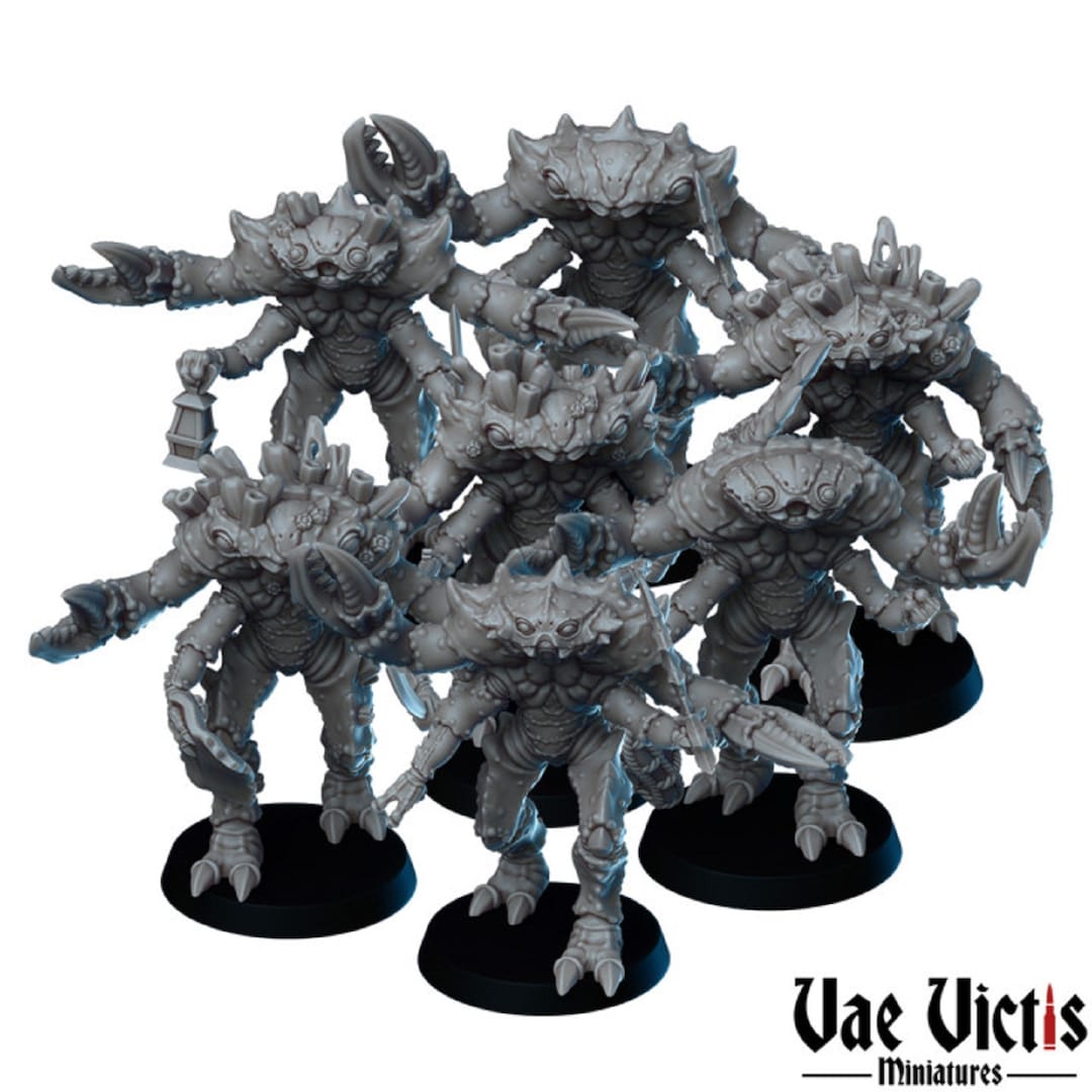 Crab Folks DND Miniature Set Dungeons and Dragons D&D Dnd Monsters ...