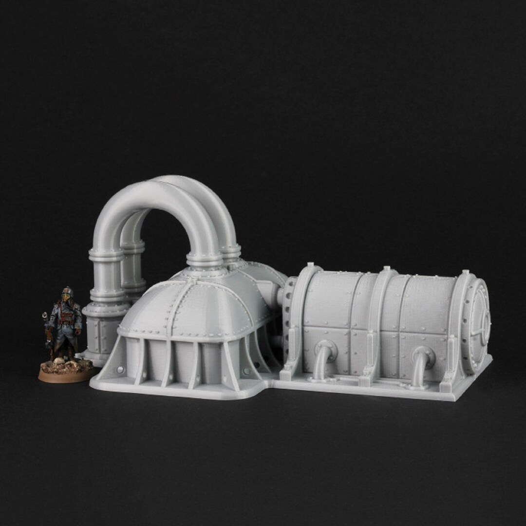 Pumping Station Dnd Train Scatter Terrain Miniature 28mm/32mm 40K ...