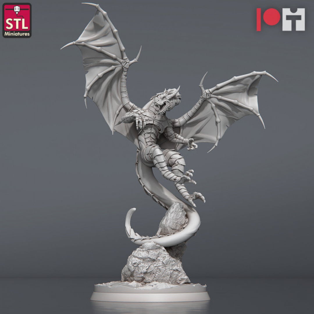 Dragon Miniature, 28mm 32mm Dnd, Dungeons and Dragons D&D Tabletop ...