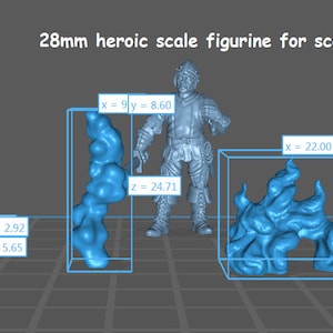 22pc Fire and Smoke Miniature Basing Bits Dnd Dungeons and Dragons ...