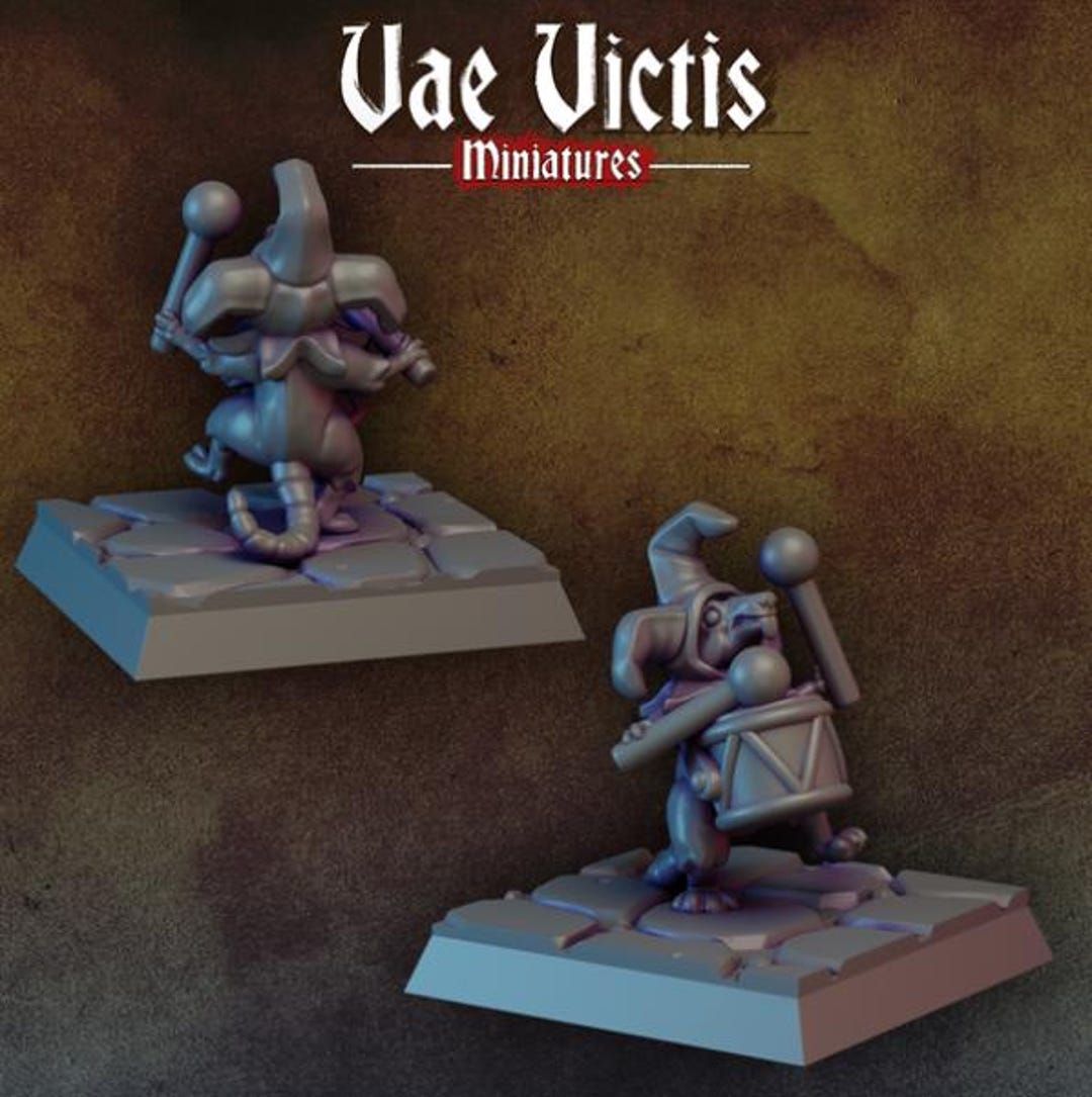 Marching Band Rat Miniature Dnd Dungeons and Dragons 28mm/32mm TTRPG ...