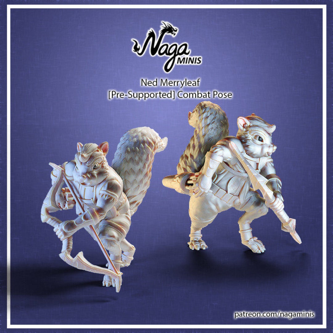 Squirrel Ranger NPC Dnd Dungeons and Dragons Dnd Fantasy RPG Miniatures ...