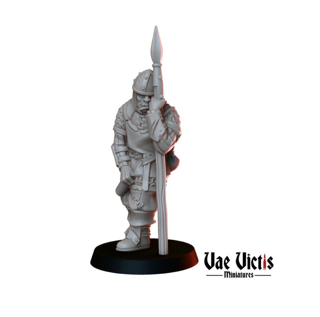 Orc Guard Miniature Dnd Dungeons and Dragons 28mm/32mm Prison ...
