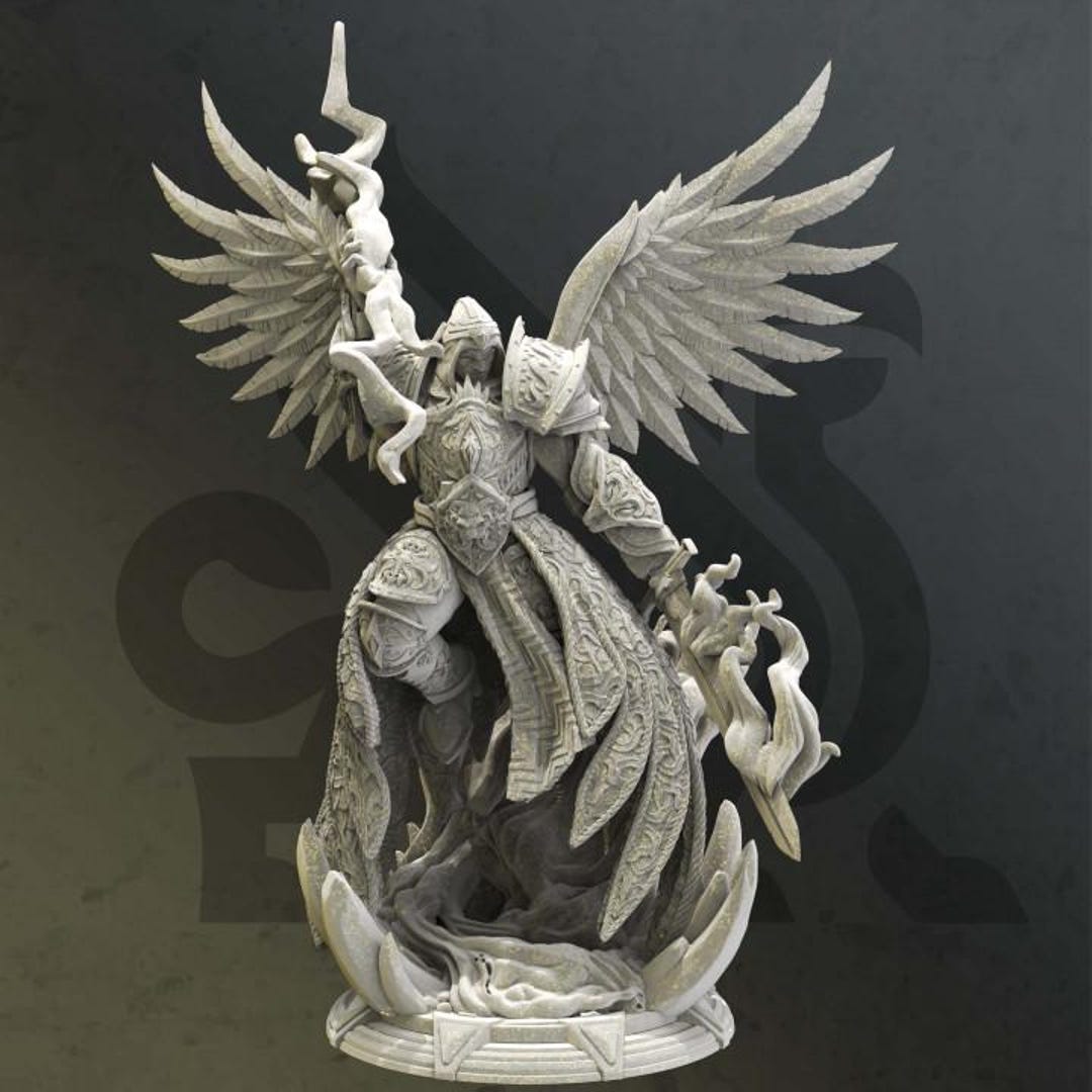 Celestial Miniature Arch Angel of Justice Dnd Dungeons and Dragons 28mm ...