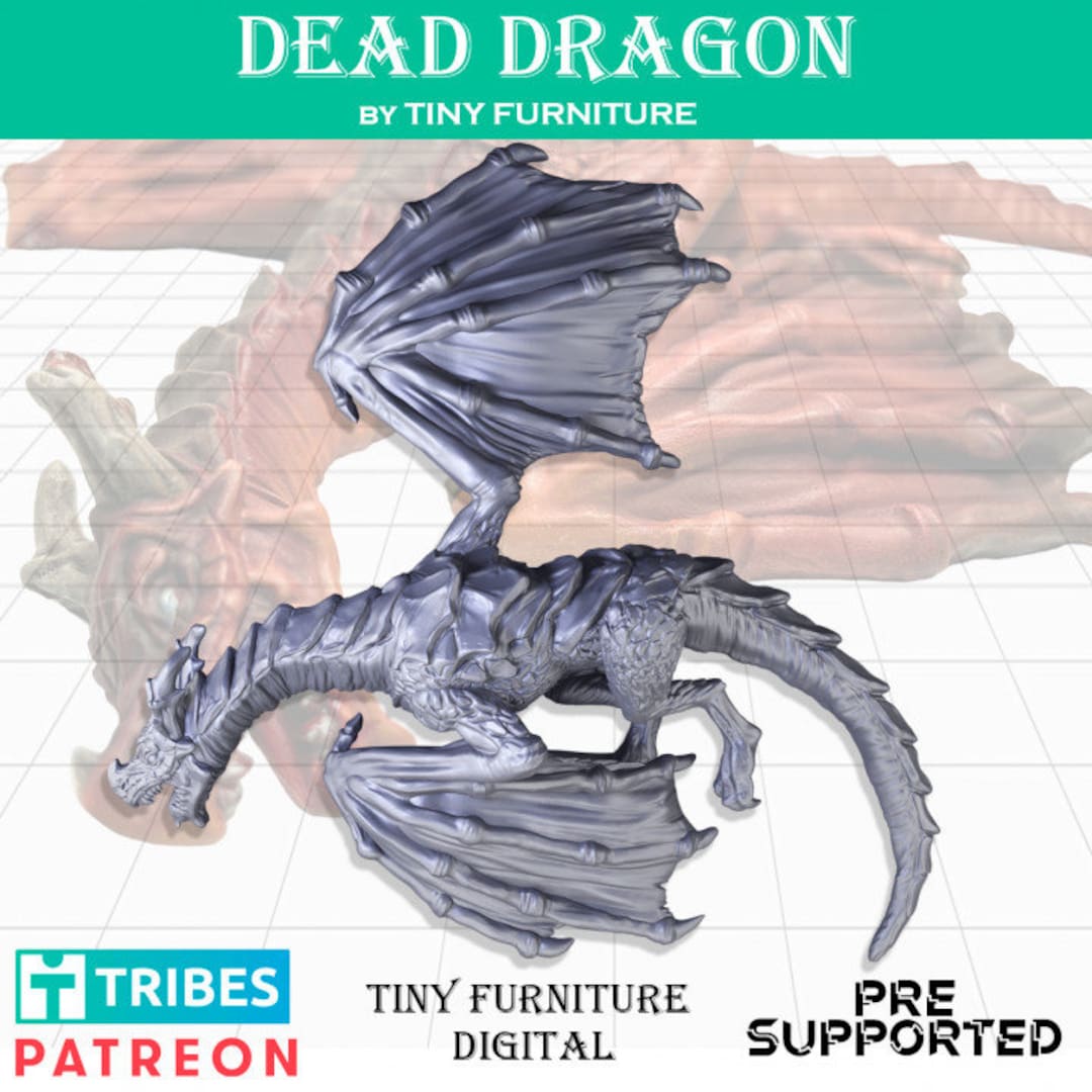 Dragon Corpse Miniature for Dnd Dungeons and Dragons Tabletop RPG ...