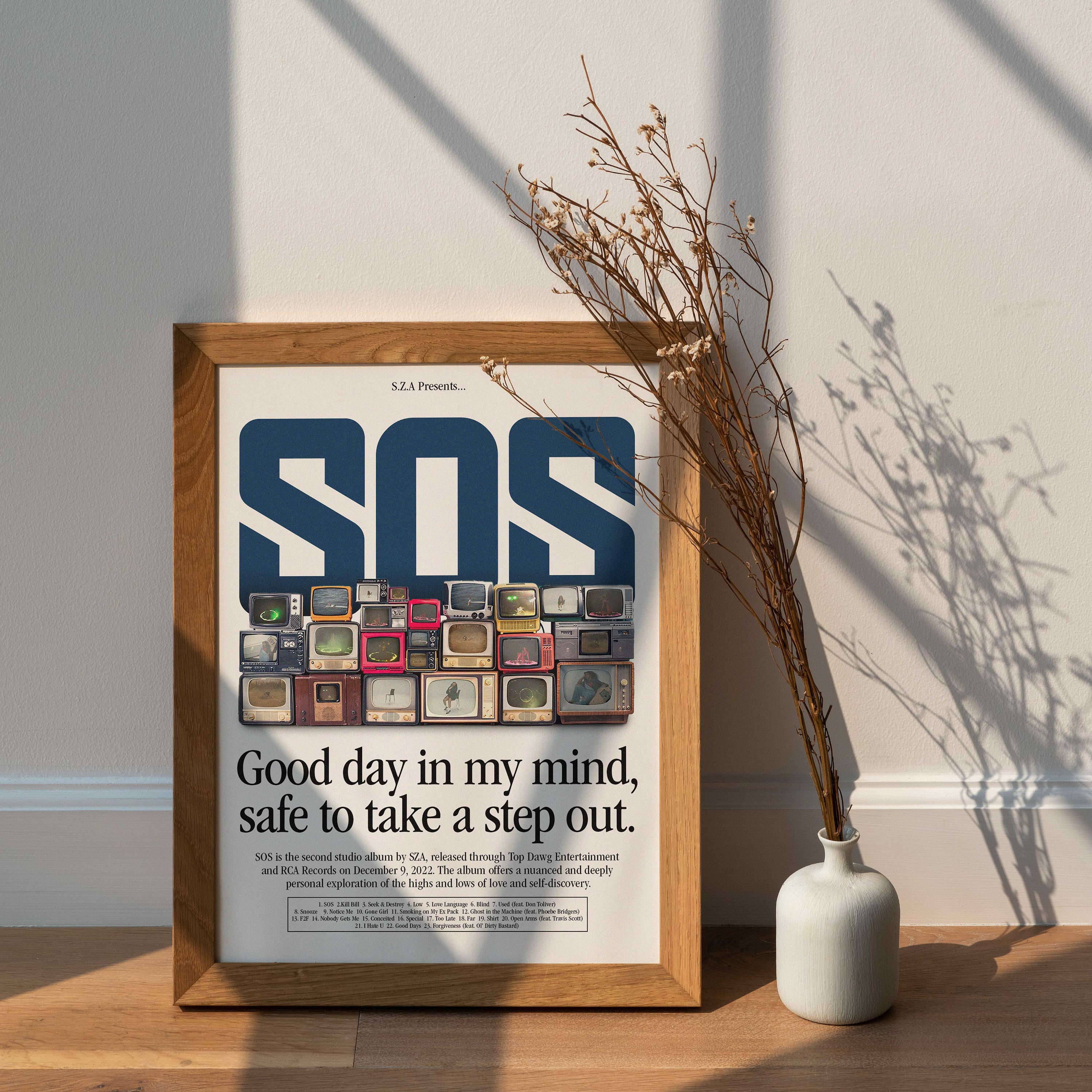 SZA SOS Poster, Sza Sos Tour, Sos Tour 2023, Sza Track List Poster ...