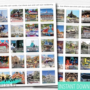 Disneyland Bingo Game: Theme Park Scavenger Hunt (digital Download) - Etsy