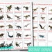 Dinosaur Bingo Game Set of 15 Cards Call Cards Jurassic Dino Birthday ...