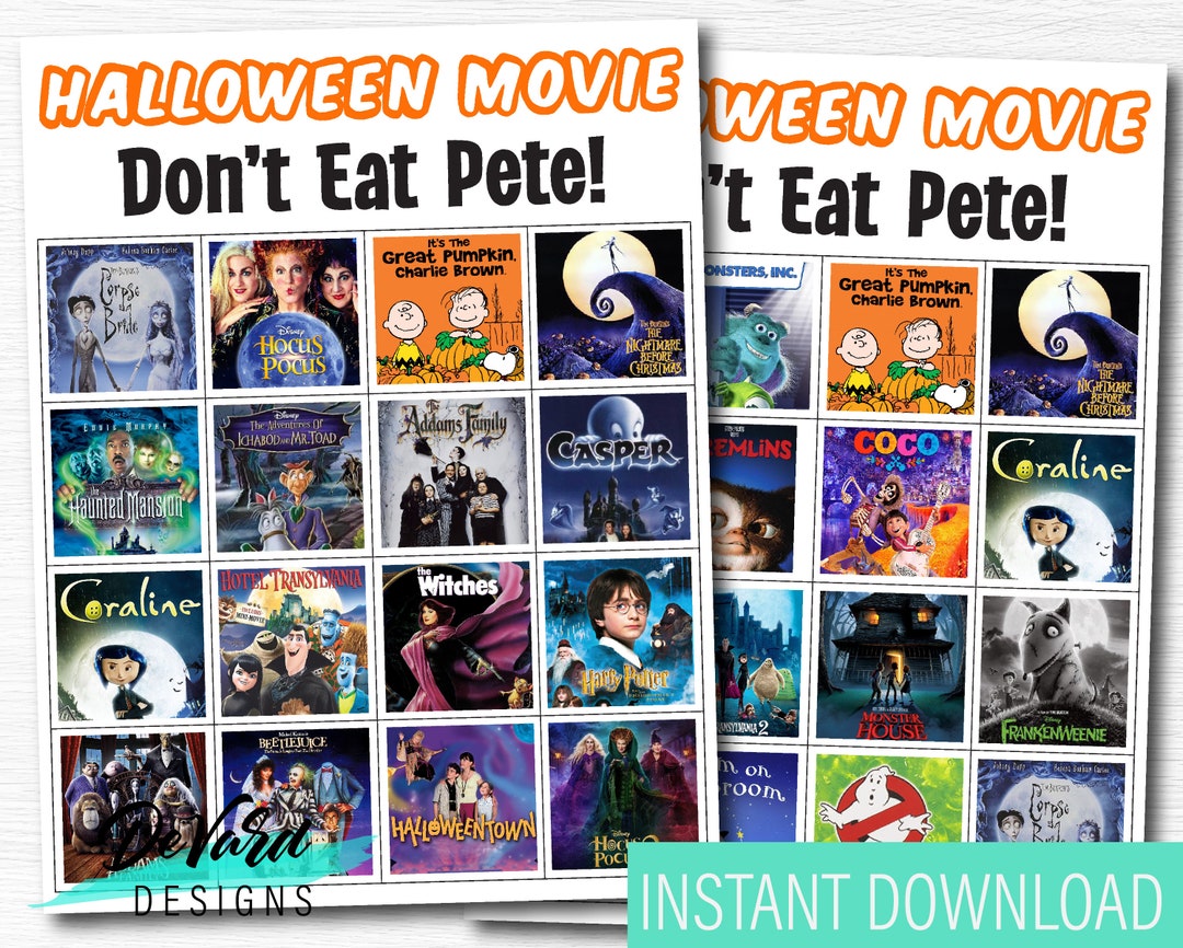 Halloween Don't Eat Pete Party Game- Party Family Night Activity- Fun ...