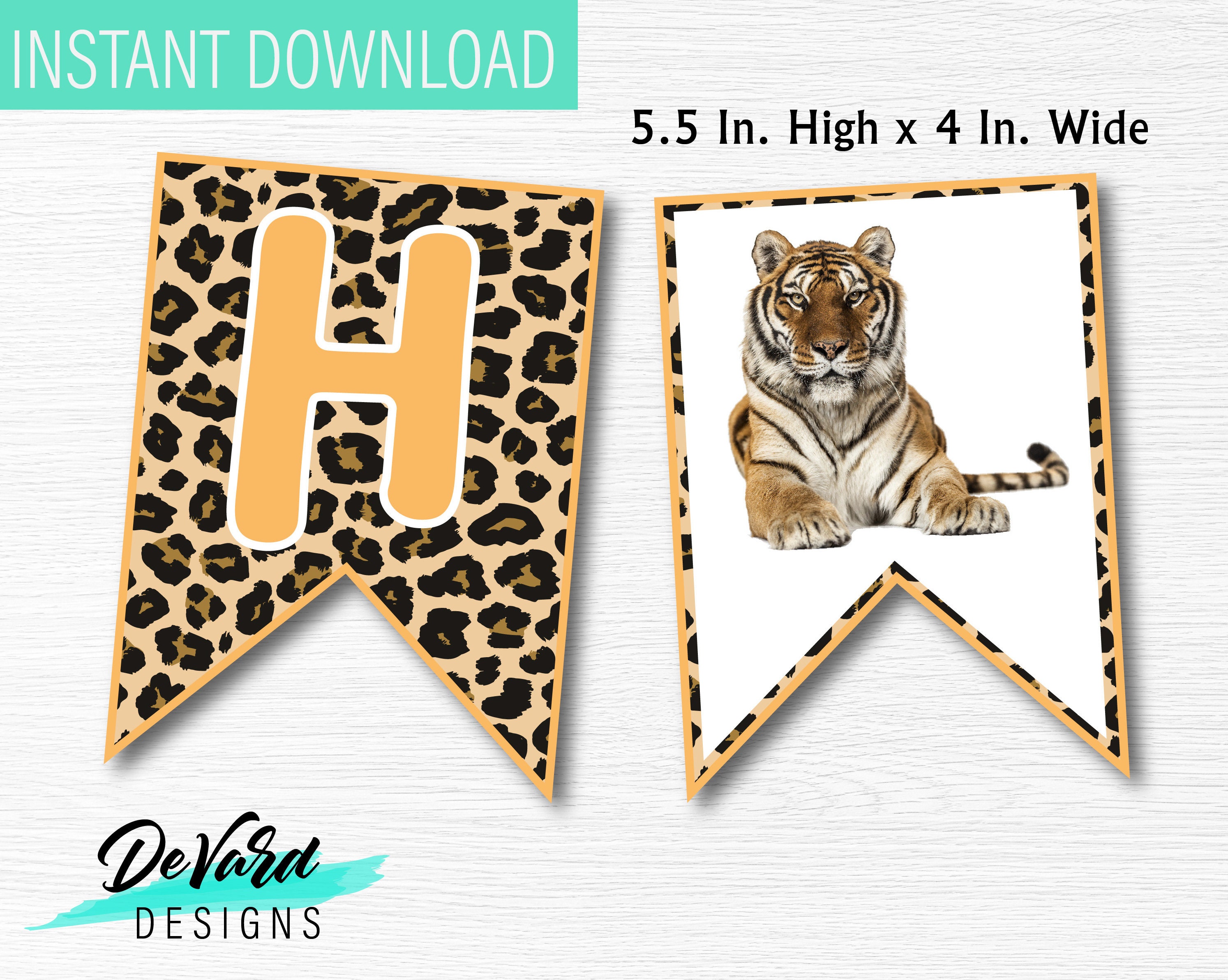 Wild Cat Birthday Banner Birthday Party Decoration Jungle Cat Theme ...