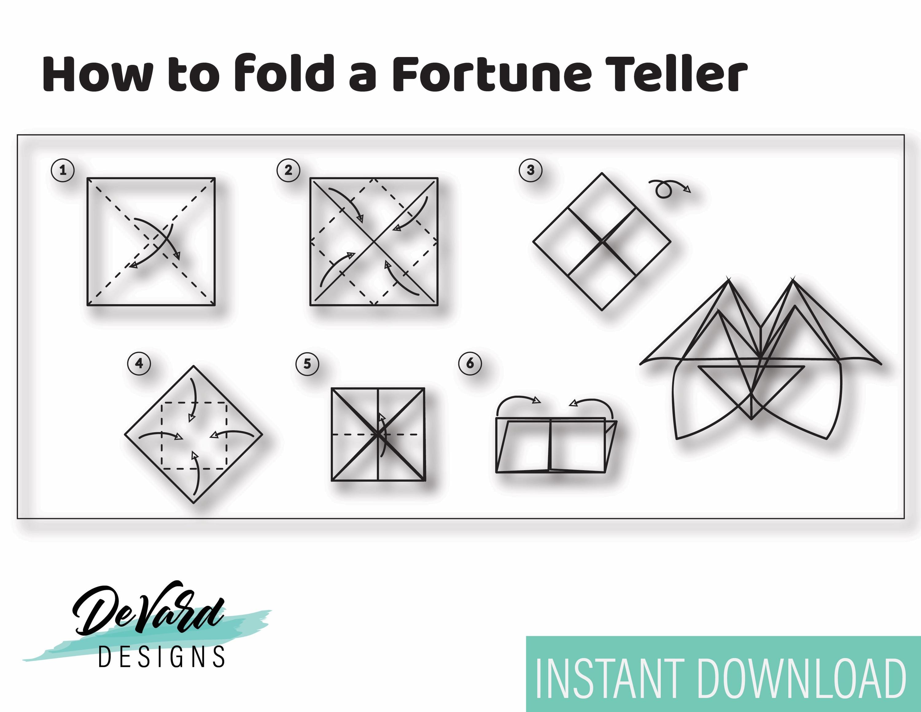 Halloween Fortune Teller Game: Printable Family Activity (digital ...