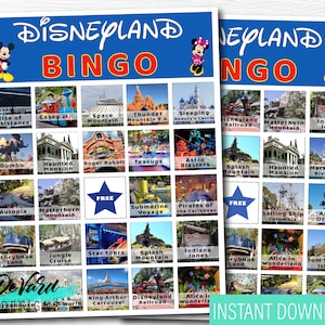 Disneyland Bingo Game: Theme Park Scavenger Hunt (digital Download) - Etsy