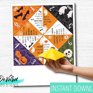 Halloween Fortune Teller Game: Printable Family Activity (digital ...