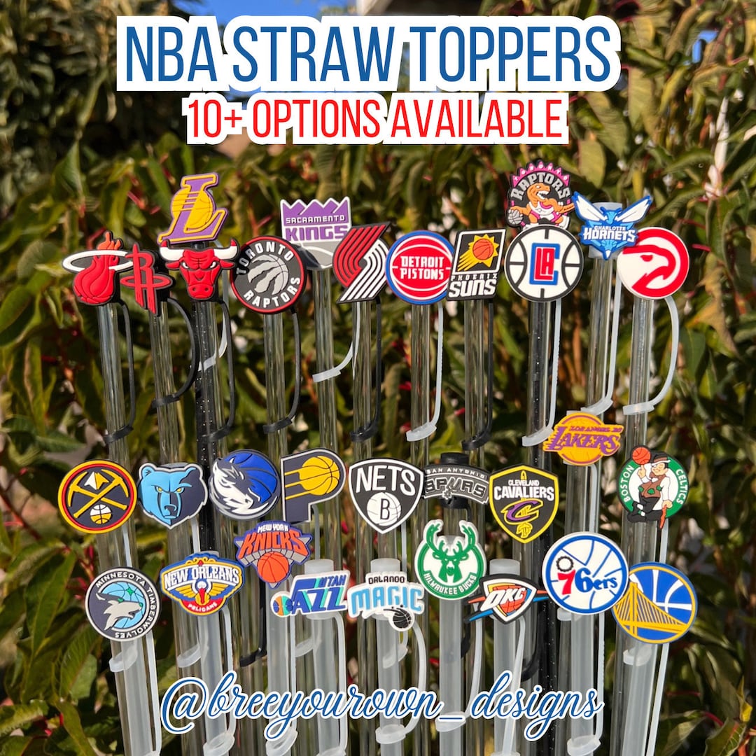 NBA Straw Toppers (fits Stanley Cups) | FAST Shipping | Sports Straw ...