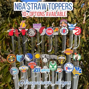 NBA Straw Toppers (fits Stanley Cups) | FAST Shipping | Sports Straw ...