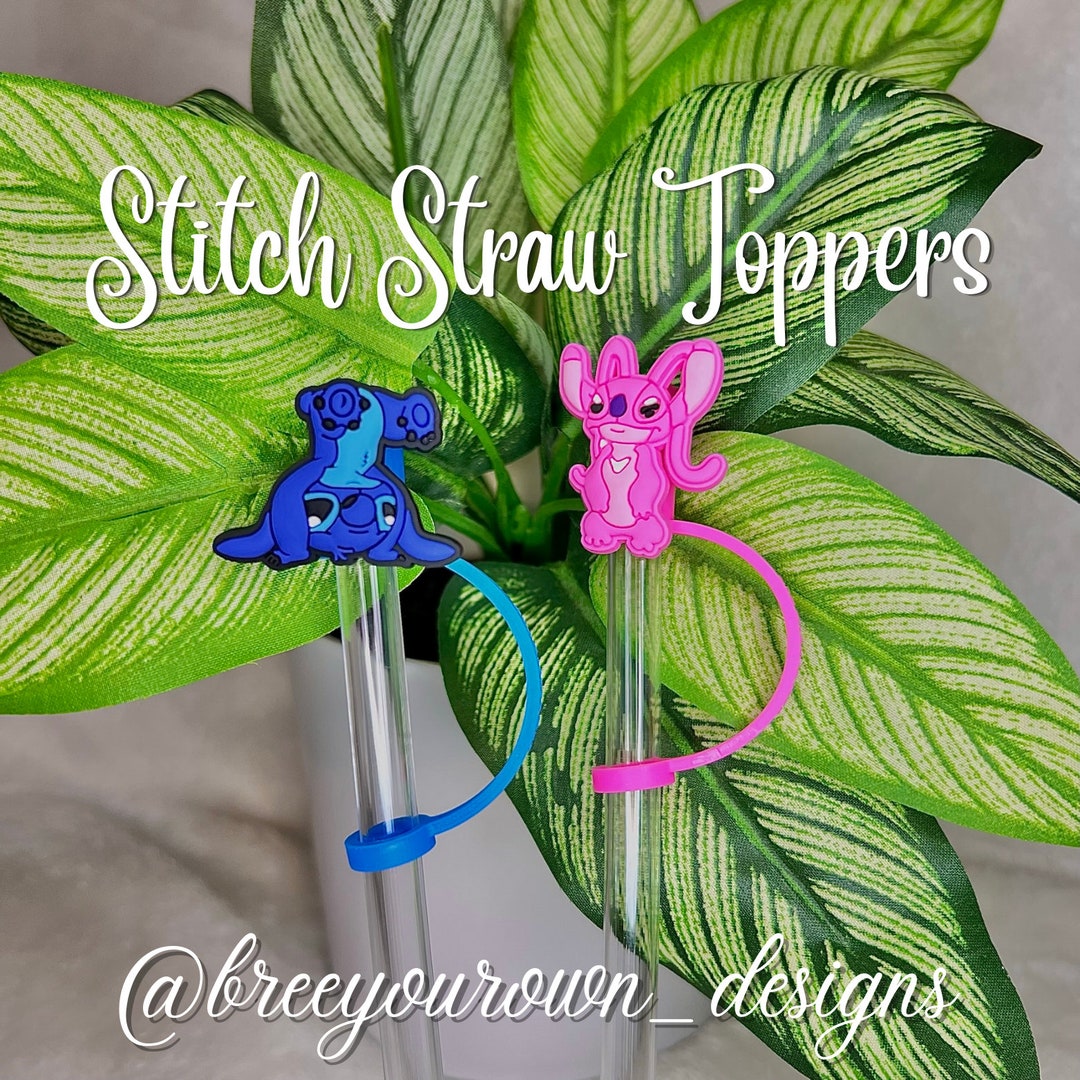 Disney Straw Toppers fits Stanley Cups Fast Shipping Stitch & Angel ...