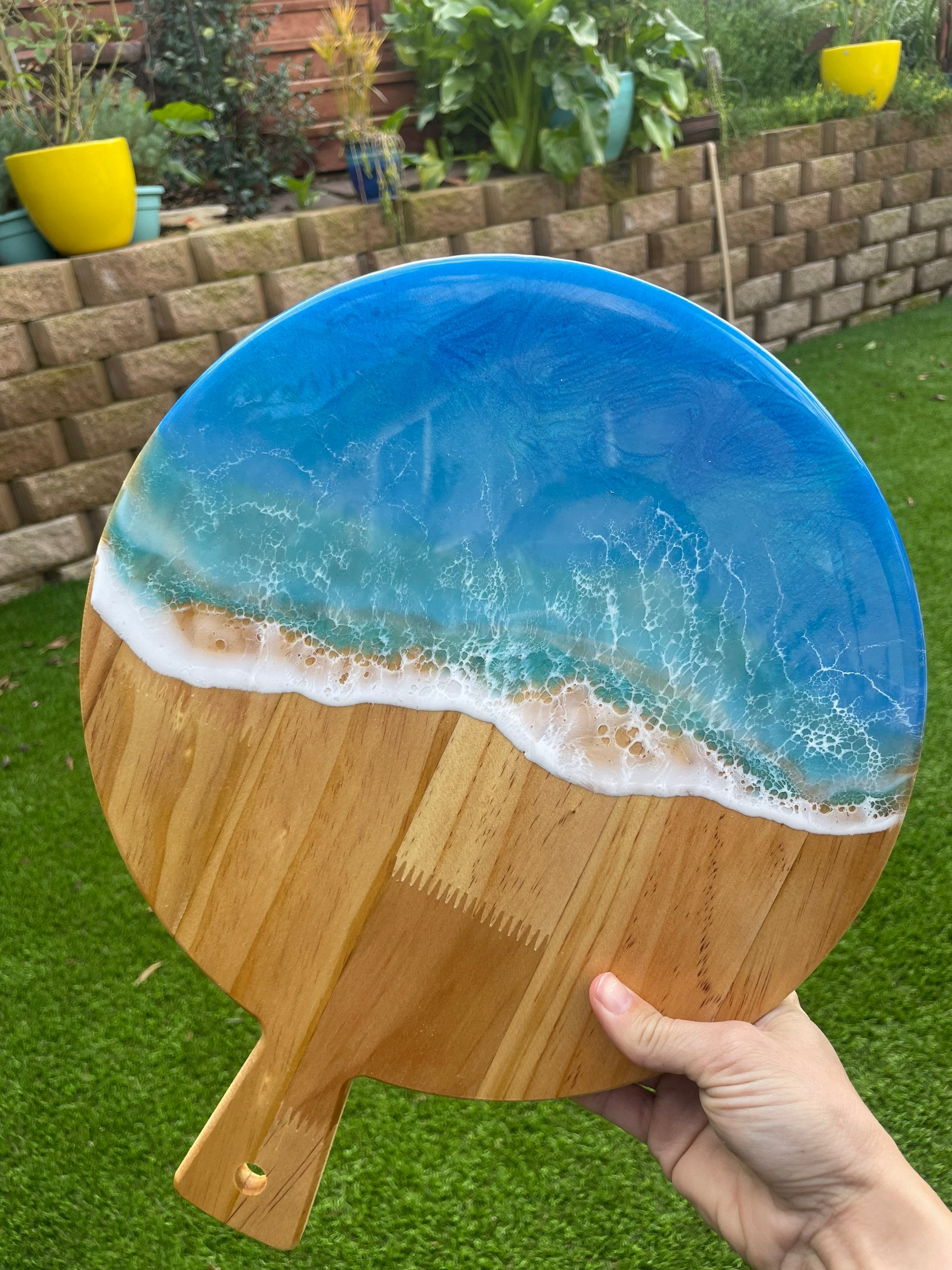 Ocean Resin Serving Tray With Handle - Etsy