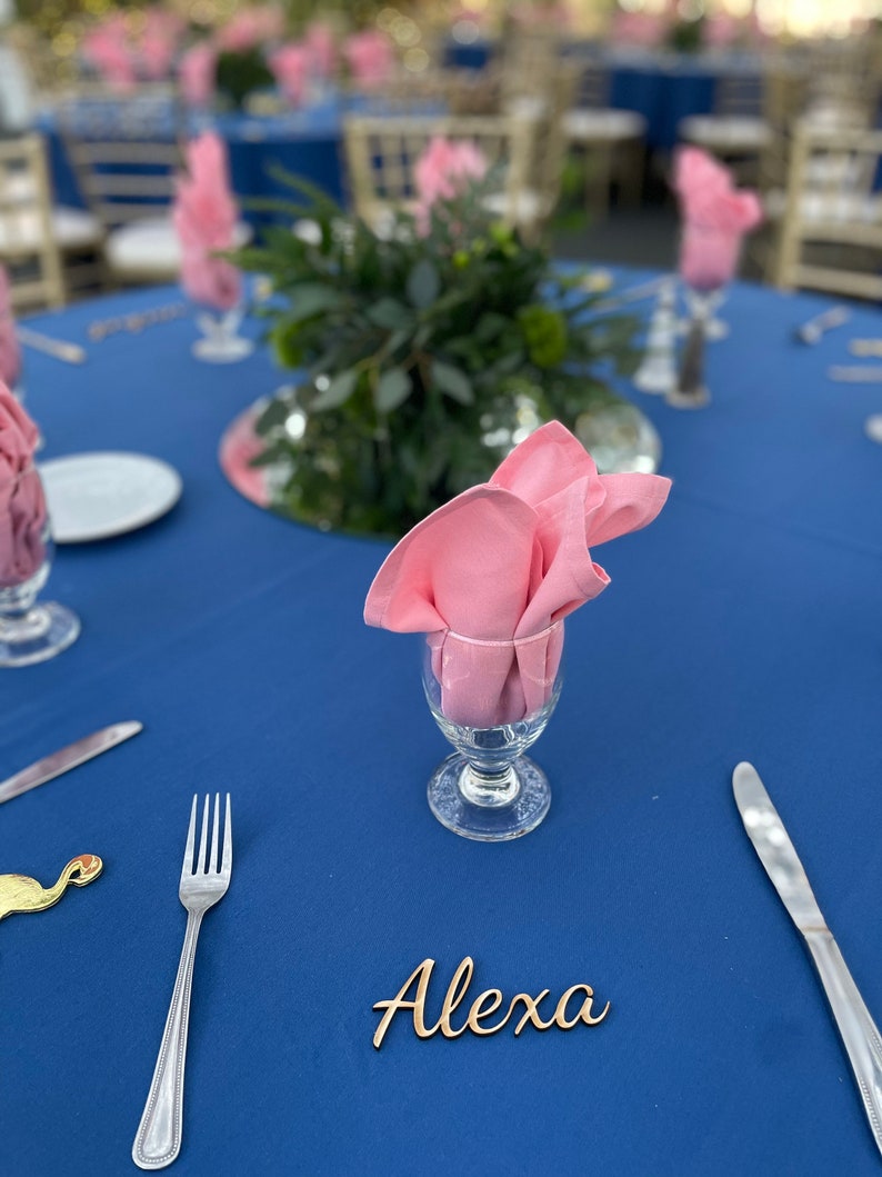 Custom Wooden Name Place Settings and Table Numbers - Etsy
