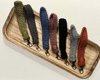 Crochet Wristlet Keychain - Etsy