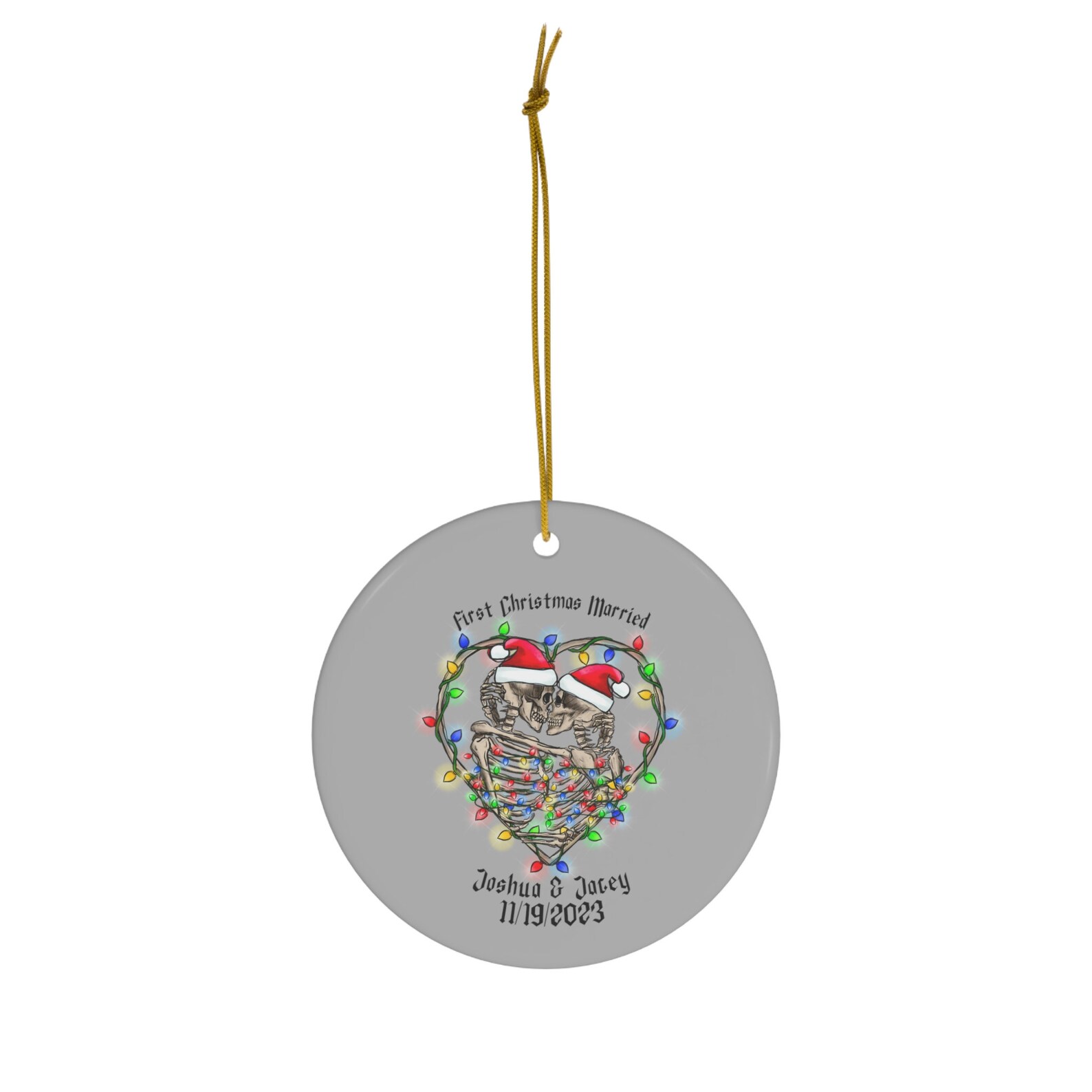 Personalized Gothic First Christmas Married Ornament Skeleton - Etsy