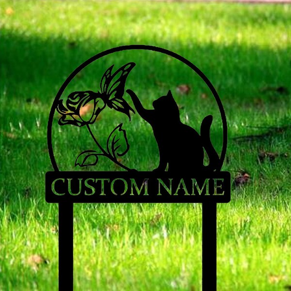 Cat Garden Sign - Etsy