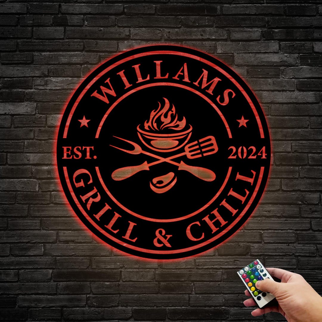 Custom Metal Barbecue Wall Sign, Custom Grill Sign, Barbecue Sign ...