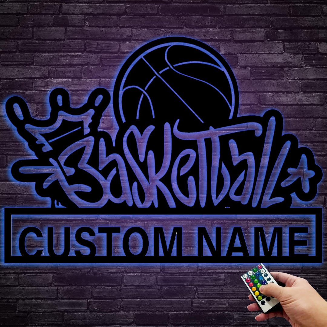 Custom Basketball Metal Sign, Personalized Metal Sport Sign, Hoopster's ...