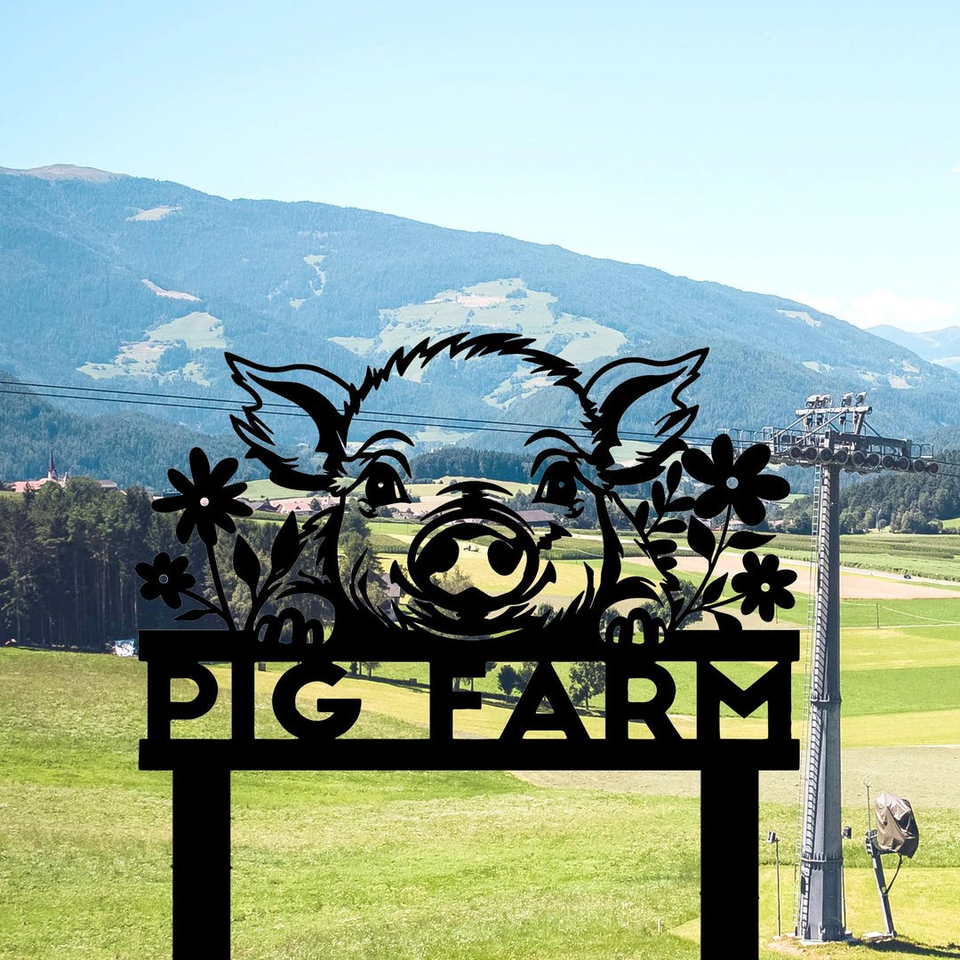 Personalized Pig Stake,custom Metal Farm Signpig Farm Sign With ...