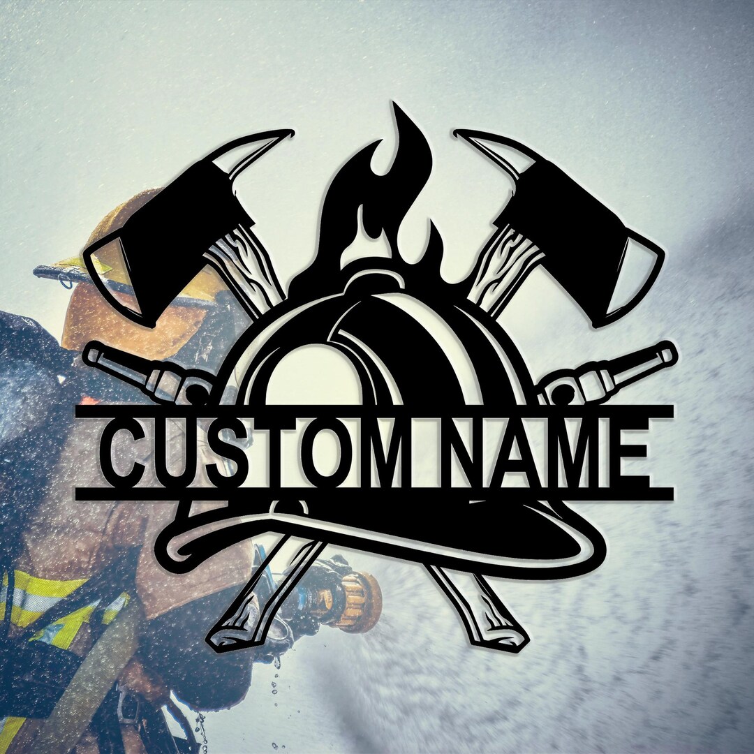 Personalized Firefighter Metal Wall Sign, Gift for Firefighters ...
