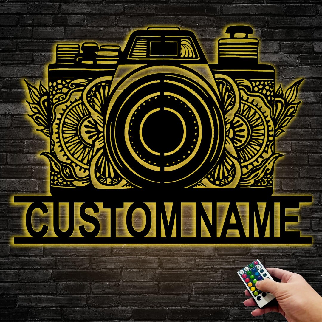 Photogapher Metal Wall Art , Shutterbug's Gift custom Camera Metal Sign,photography Studio Metal ...