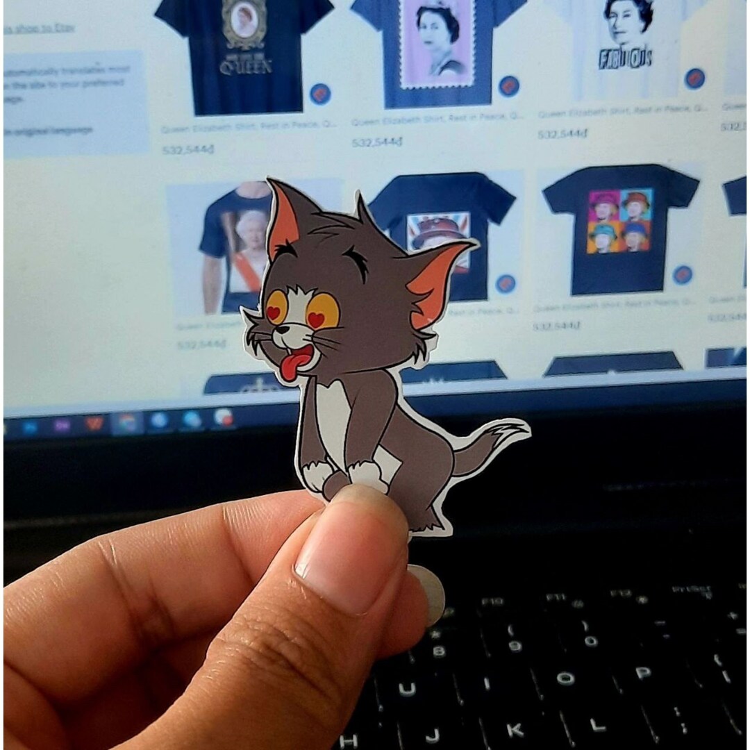 Cute Tom Sticker Tom & Jerry Cat Peeking Peek Peekabo Bumper - Etsy