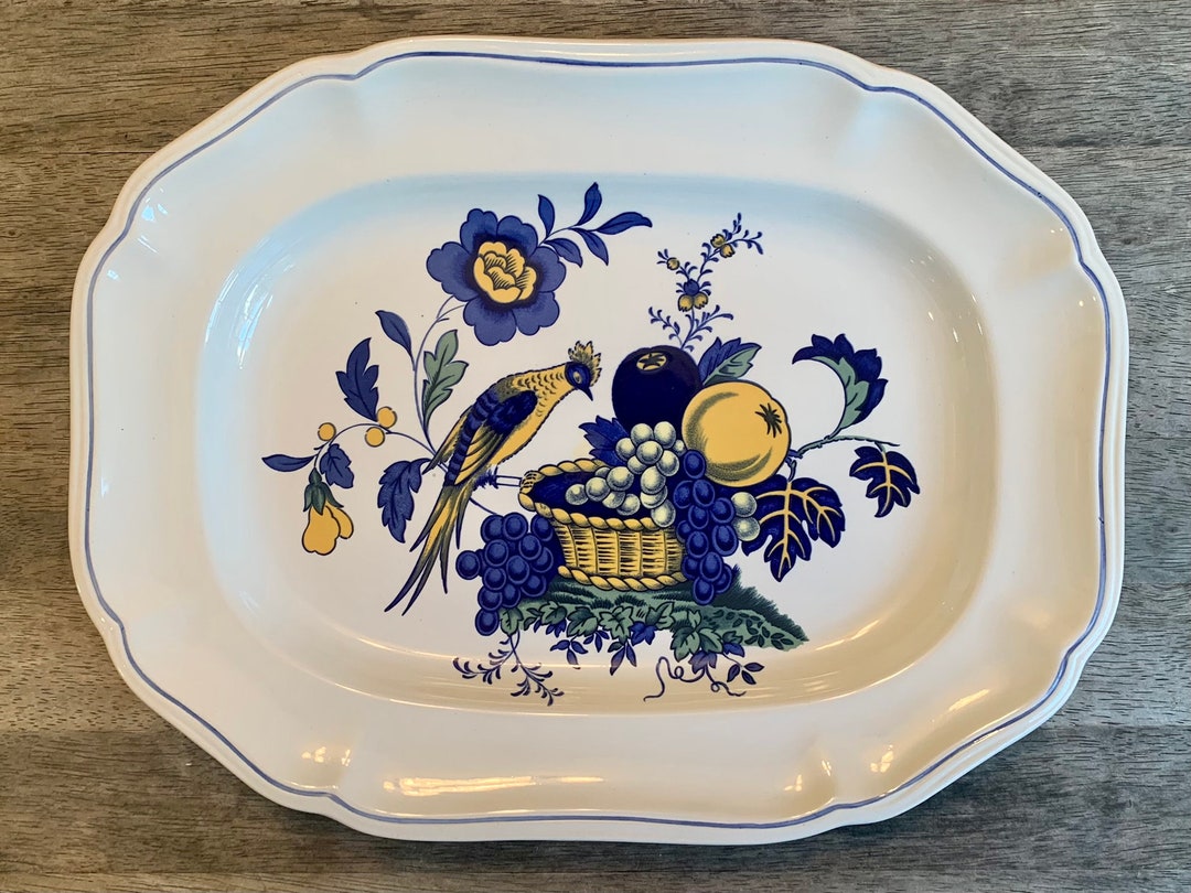 Spode England Blue Bird 12 1/4 In. Oval Serving Platter - Etsy