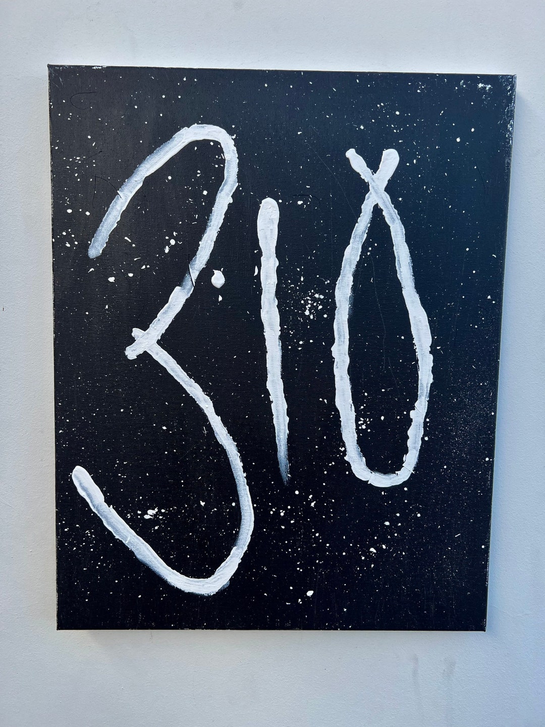 310 Area Code Los Angeles Original Painting Acrylic on Canvas - Etsy
