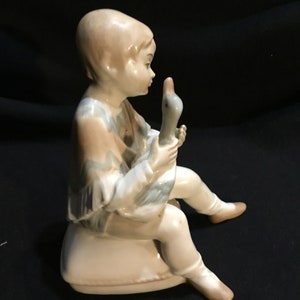 Boy With a Goose Figurine - Etsy