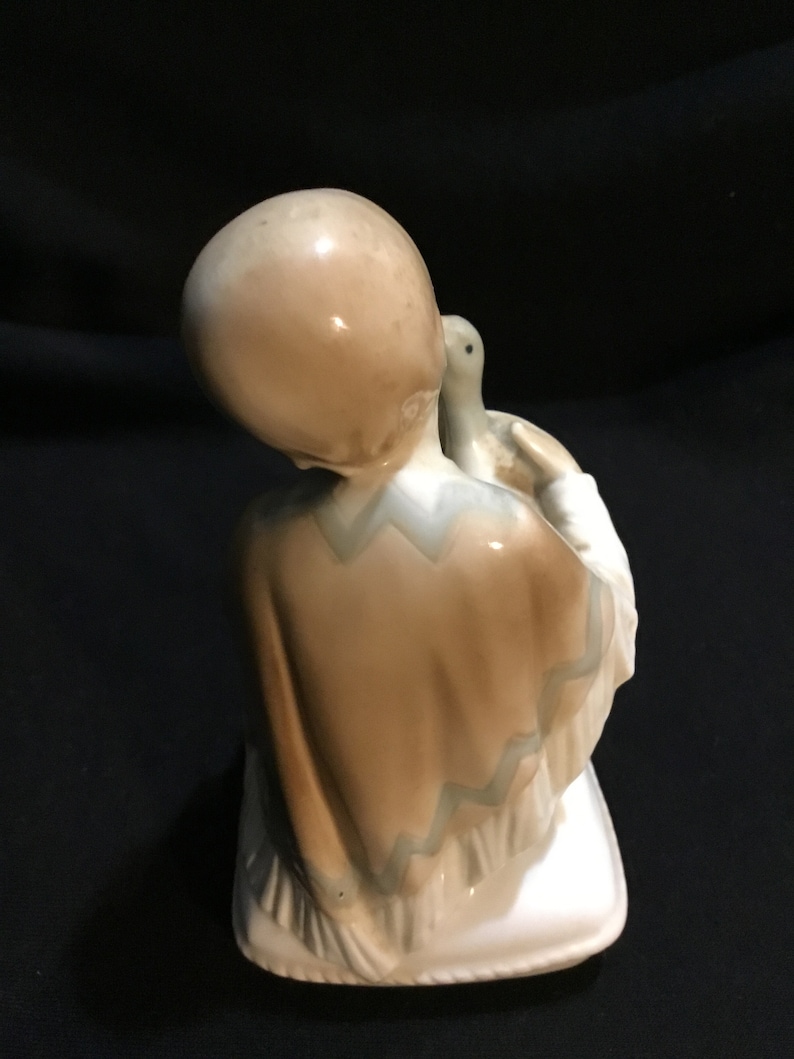 Boy With a Goose Figurine - Etsy