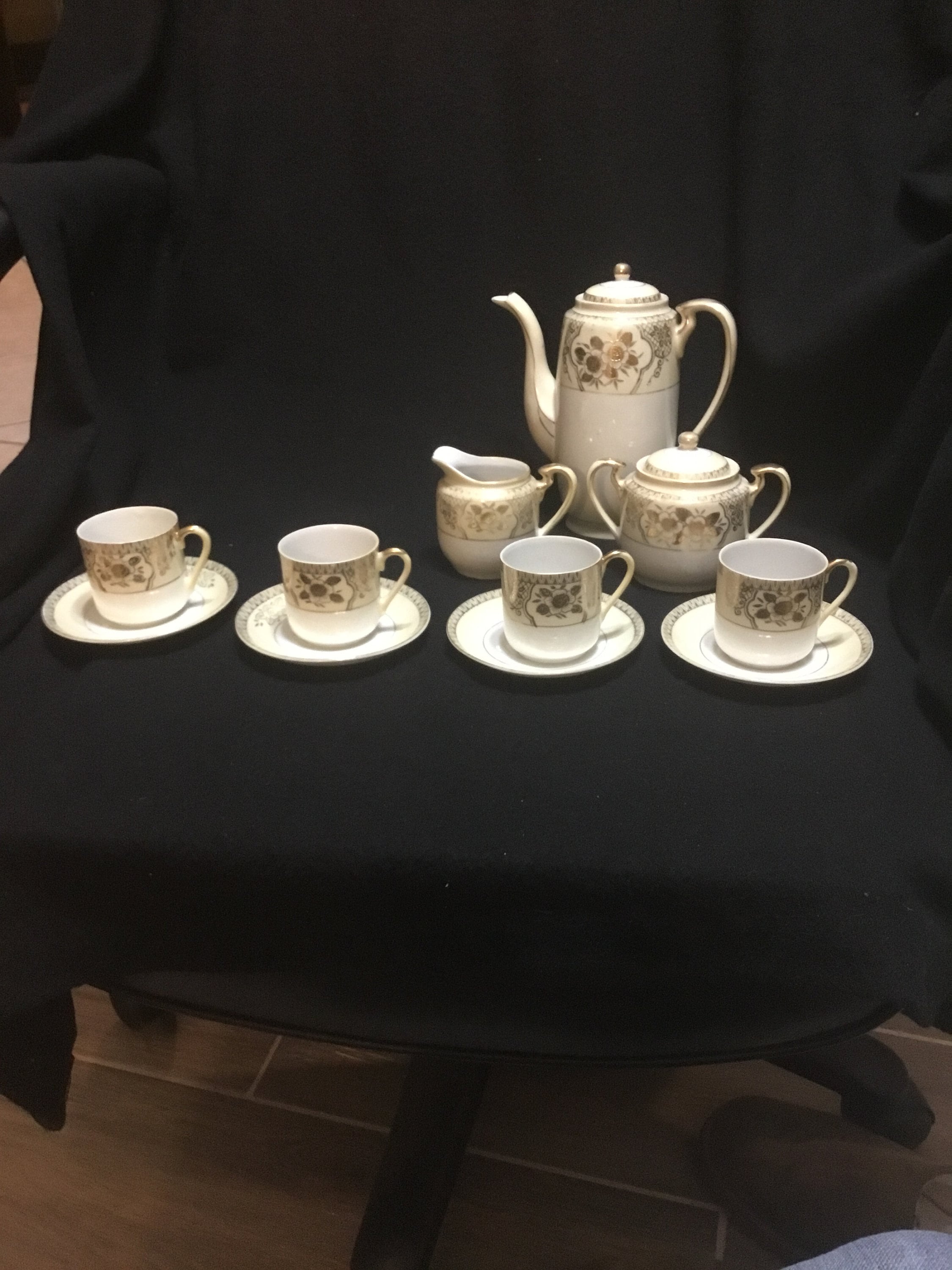 Chikaramachi/ Noritaki Porcelain Tea Set With Gold Trim - Etsy