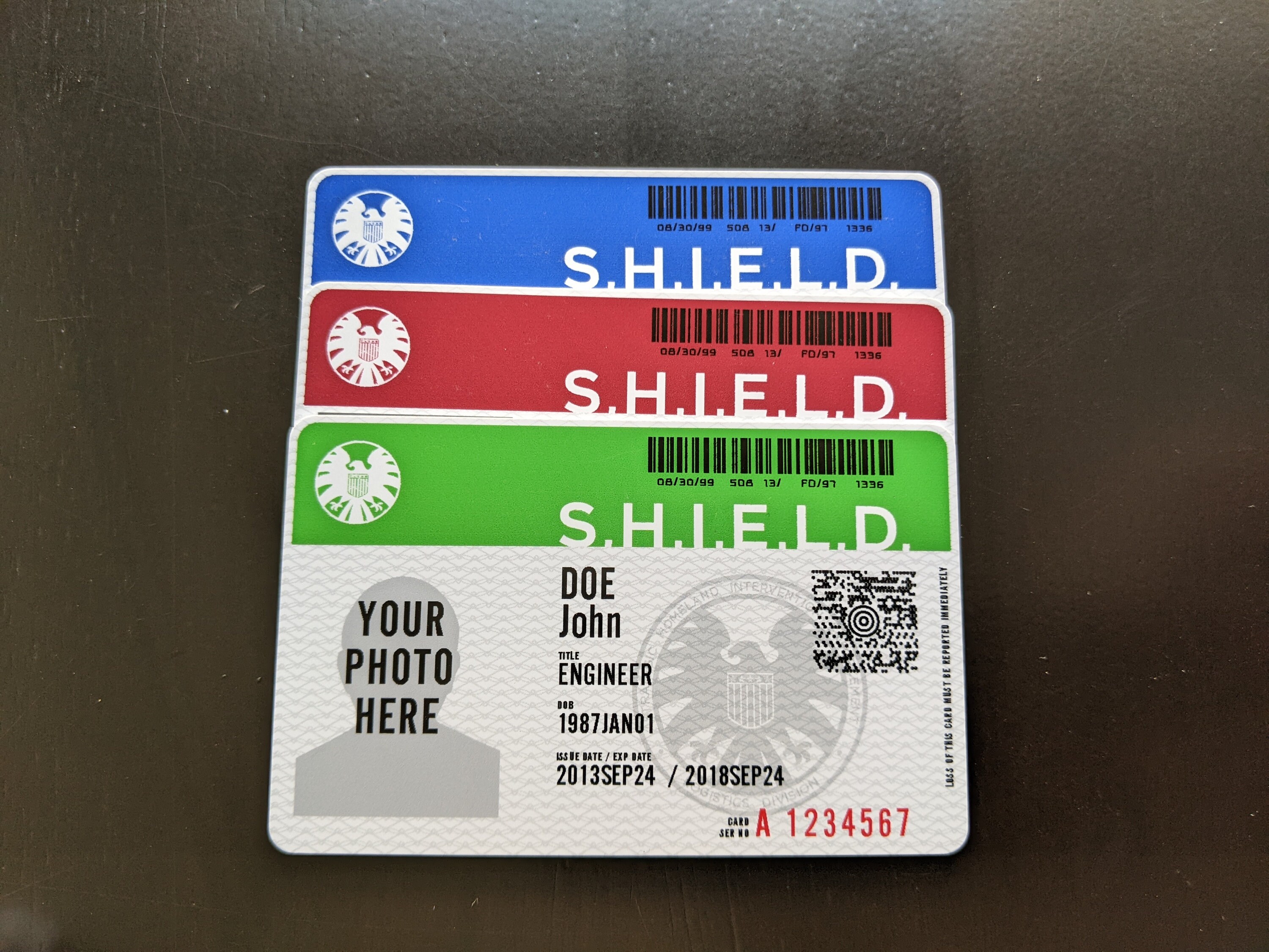 Agents of S.H.I.E.L.D. Prop ID Cards Screen Accurate - Etsy