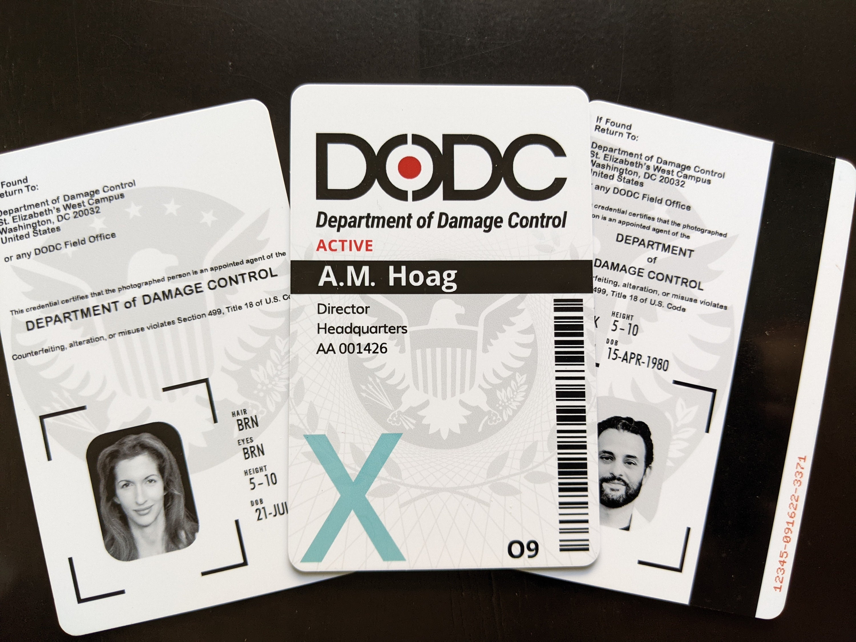 Department of Damage Control DODC ID Card Screen Accurate MCU Prop - Etsy