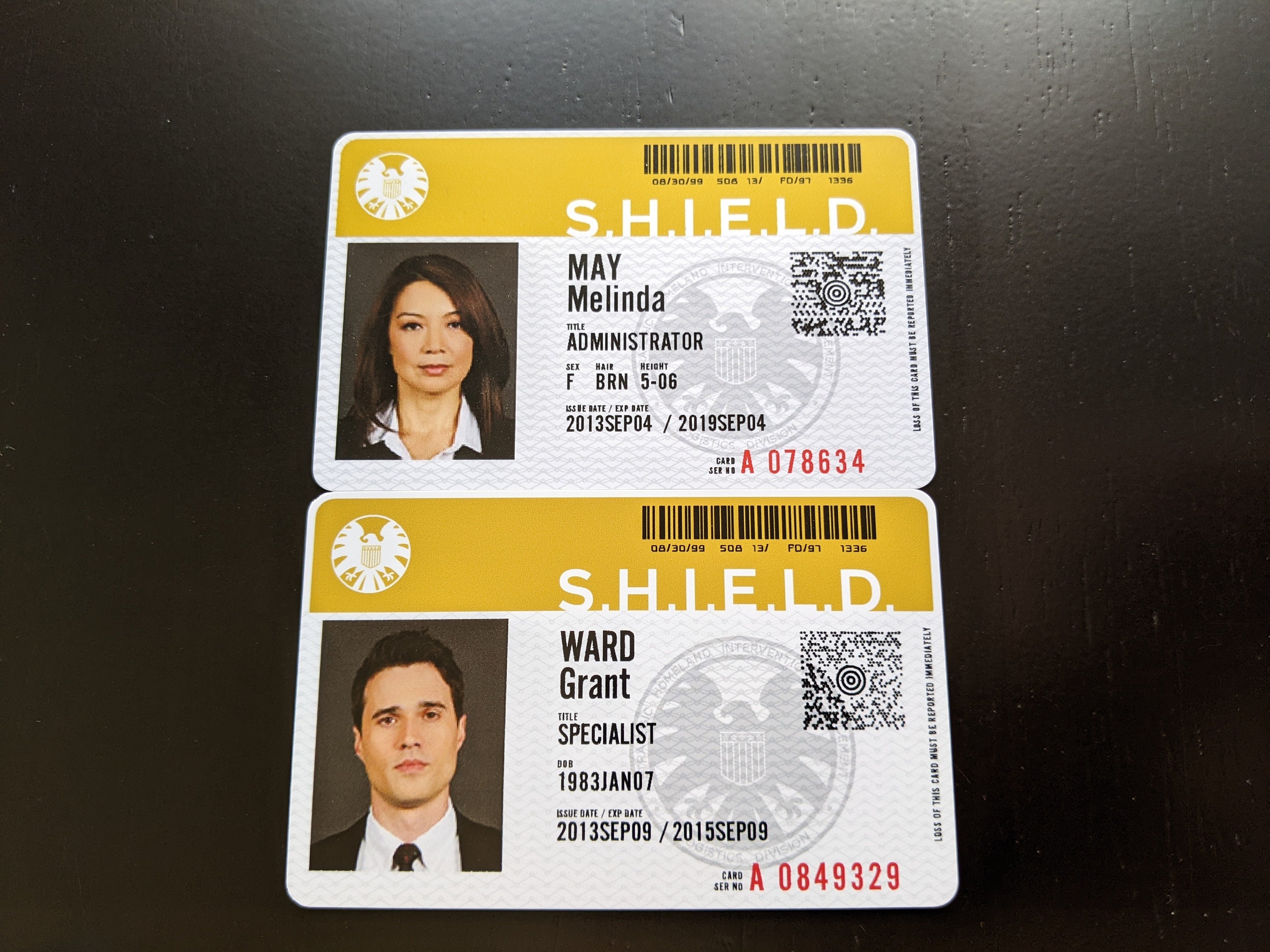 Agents of S.H.I.E.L.D. Prop ID Cards Screen Accurate - Etsy