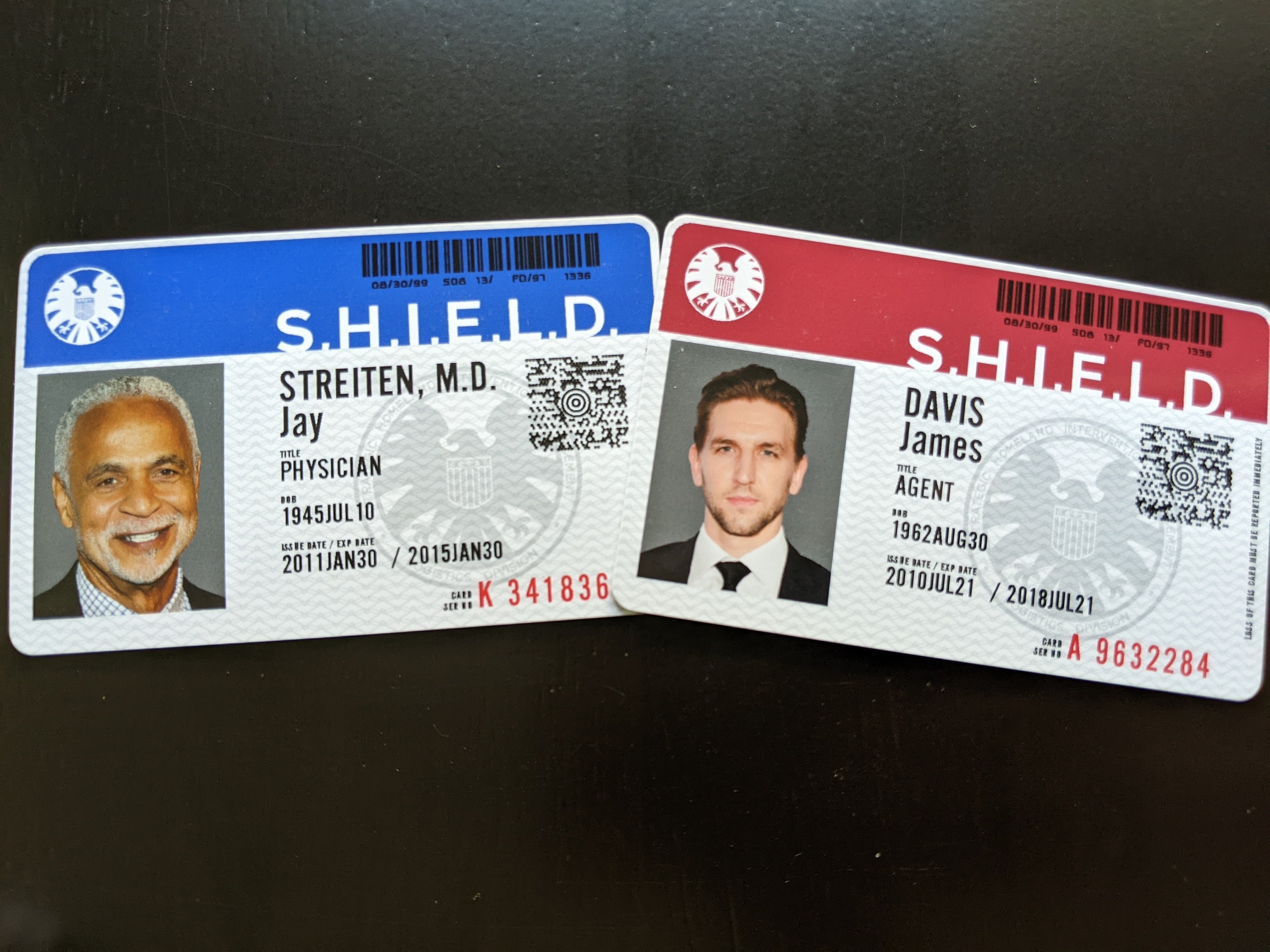 Agents of S.H.I.E.L.D. Prop ID Cards Screen Accurate - Etsy