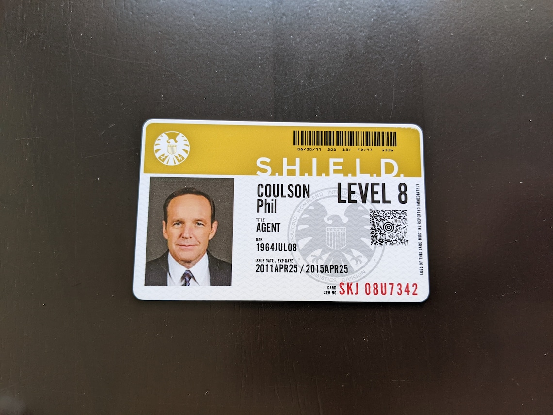 Agents of S.H.I.E.L.D. Prop ID Cards Screen Accurate - Etsy