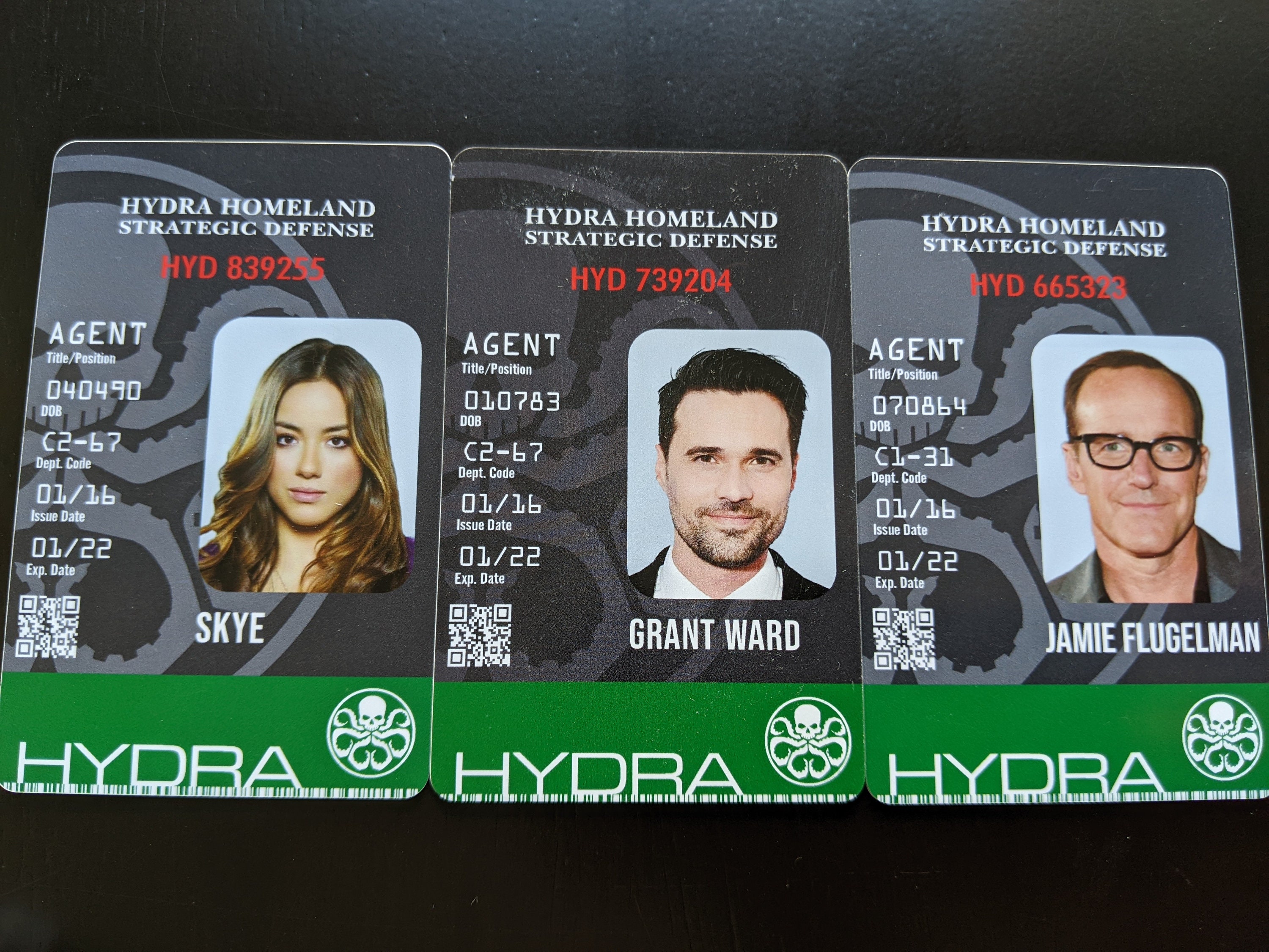 Agents of Hydra Prop ID Cards Screen Accurate - Etsy