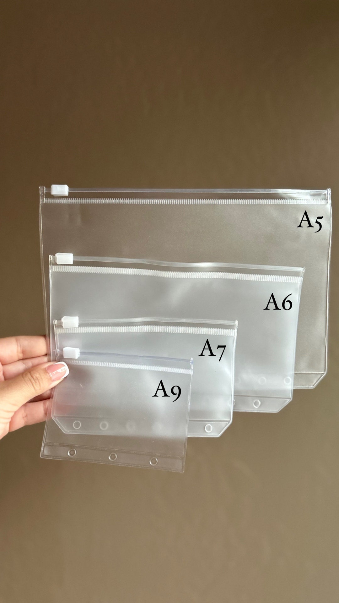 A5 A6 A7 A9 Zipper Cash Envelopes | Customizable Label - Etsy