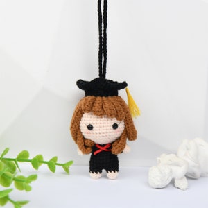 NEW Handmade Crochet Graduation Boy and Girl Pendant Ornament, Knitted ...