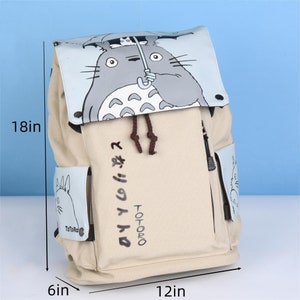NEW Handmade Cartoon Canvas School Bag, Kawaii Anime Backpacks, Canvas ...