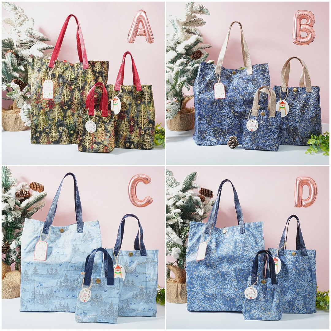 Handmade Christmas Tree Gift Bag Winter Snowflake Bronzing - Etsy