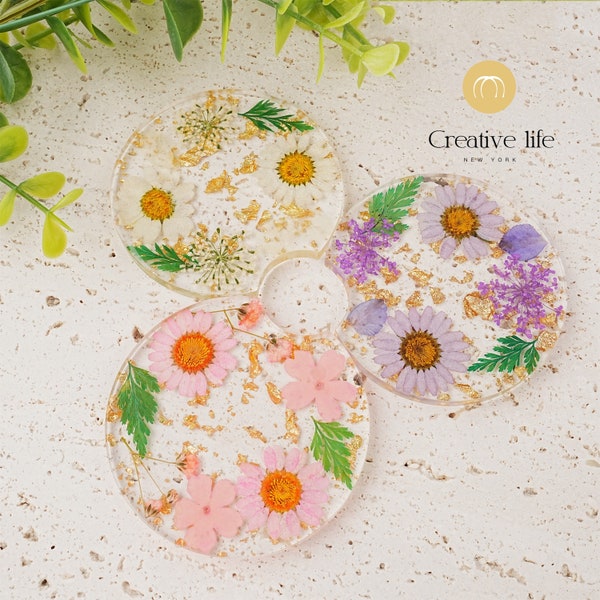 Flower Resin Coasters - Etsy